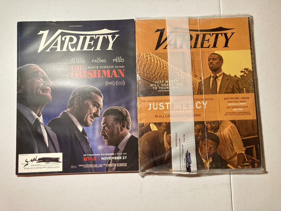 Variety Magazine 9 Issue Lot~October 1, 2019 thru November 26, 2019 ...