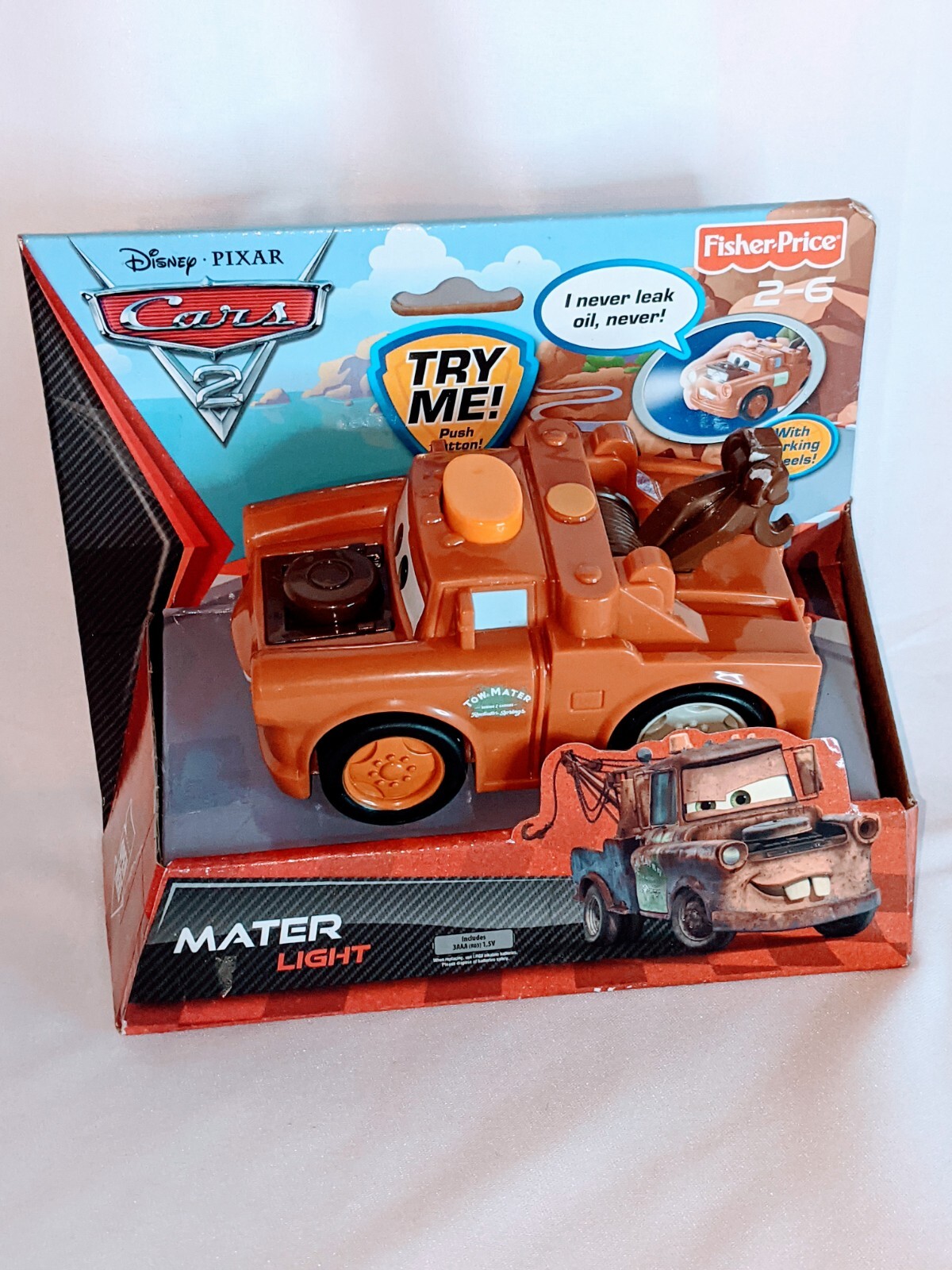 Mattel Disney Cars Tow Mater Talking Flashlight Truck 2010 Says Funny ...