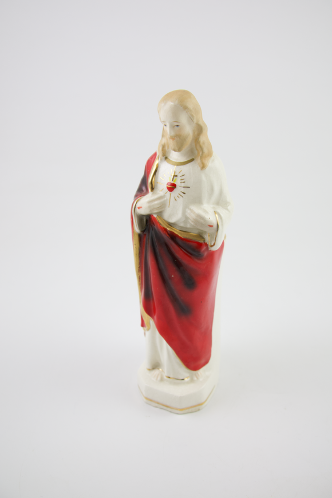 Vintage Japan Father Jesus Red Robe Sacred Heart Ceramic Planter | eBay