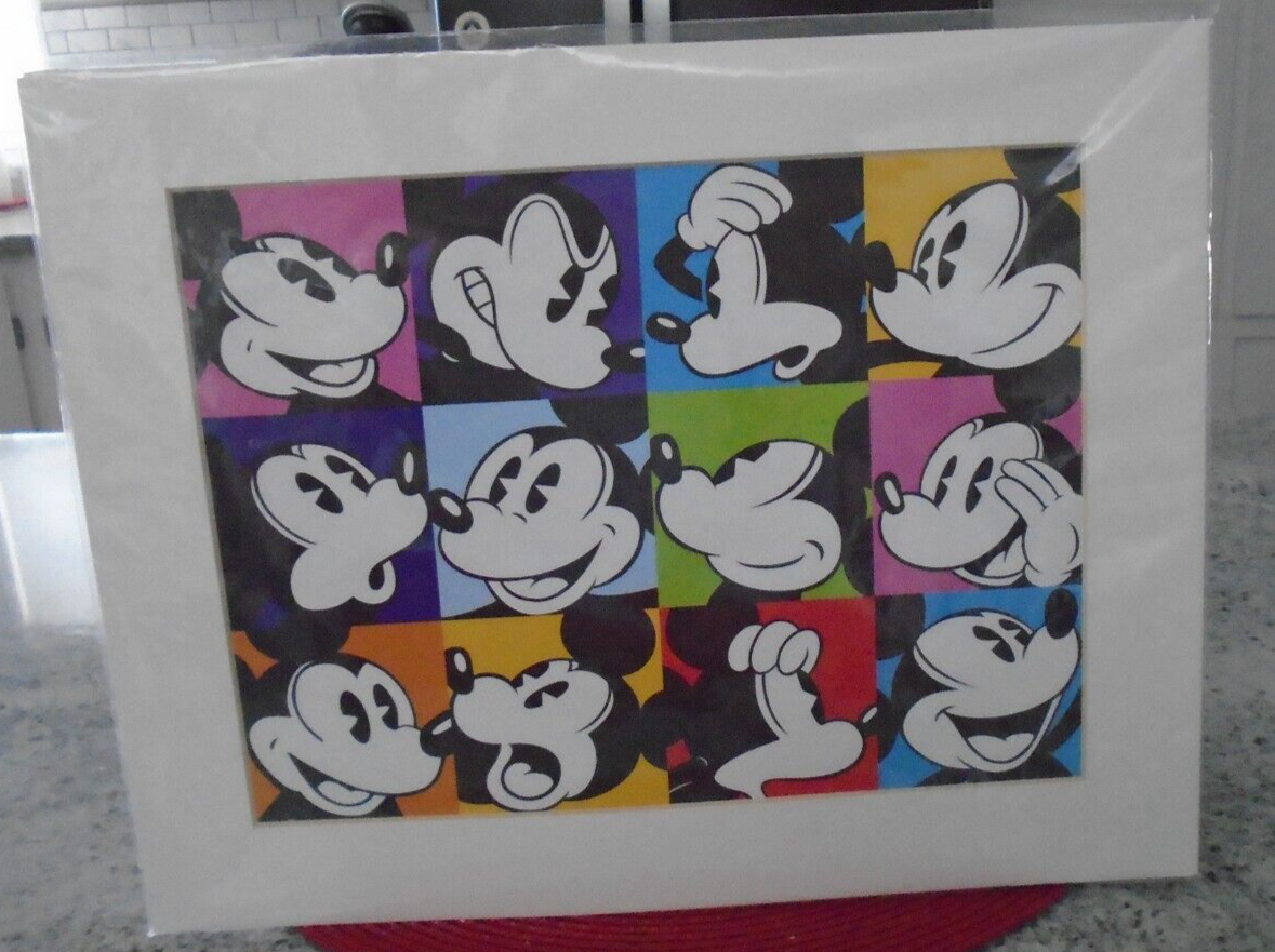 DISNEY Many Faces of Mickey Mouse Poster 14" X 11" NWT | eBay