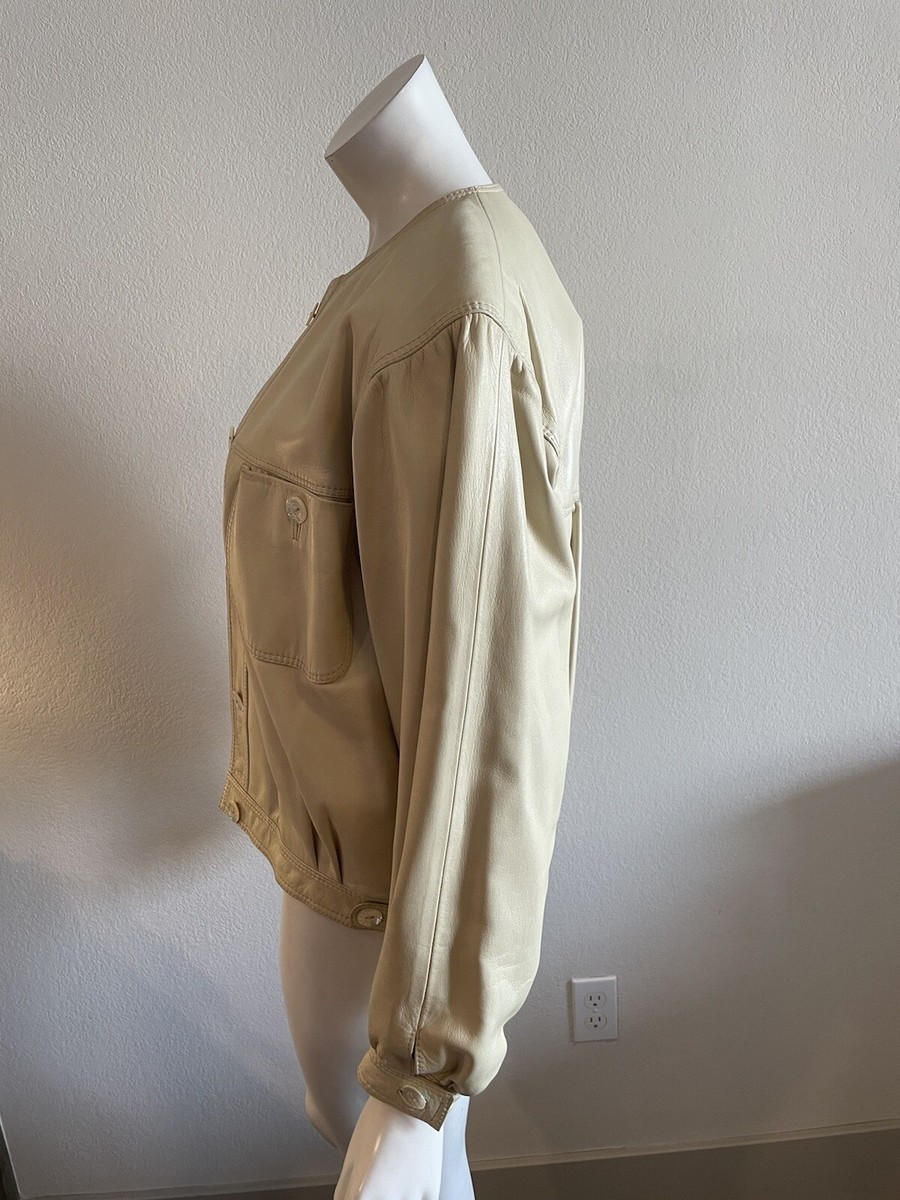 Loewe 80s Vintage Beige Leather Jacket Size 42 | eBay Loewe 80s Vintage Beige Leather Jacket Size 42 | eBay
