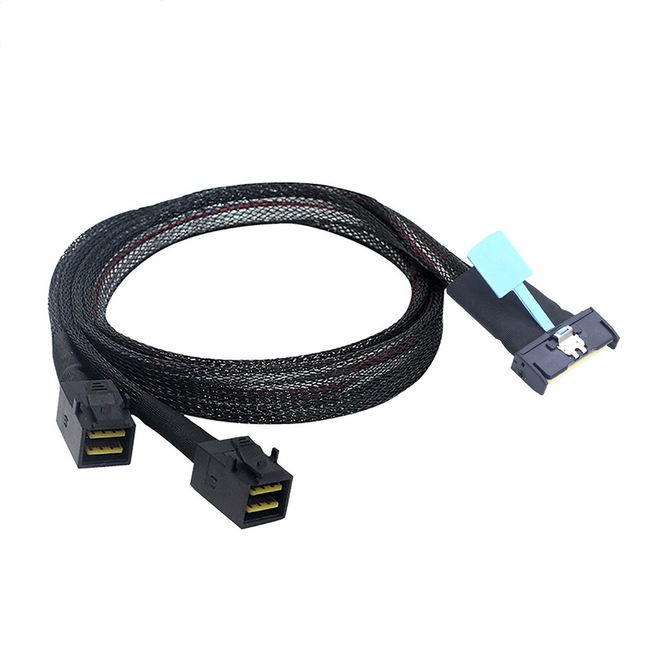PCIE Gen5 MCIO 8X 8i to 2x MINI SAS HD SFF-8643 Connection Cable for ...