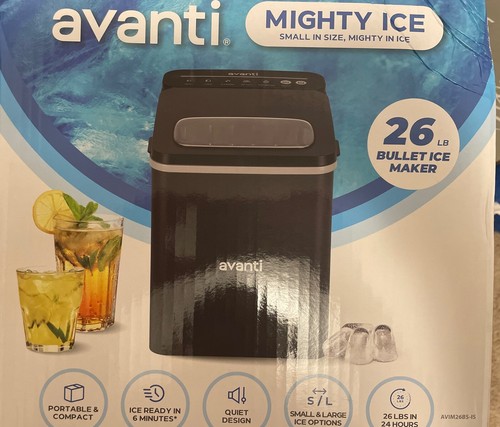 Avanti Mighty Ice 26 lb. Countertop Bullet Ice Maker | eBay