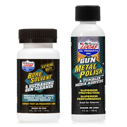 Lucas Oil 4 Oz. Gun Metal Polish & 4 Oz. Solvent Cleaner Bottles 10878 ...