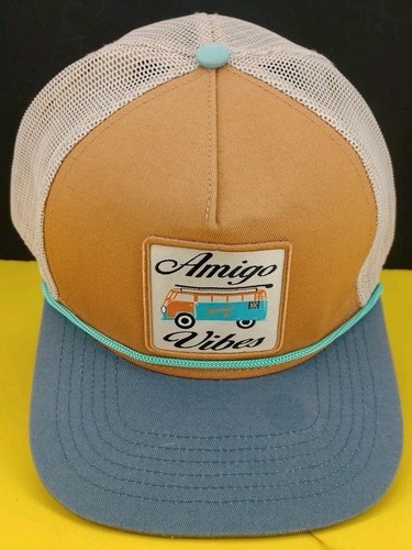 Staunch Cap Trucker Snapback Cap Gray Orange Mesh Amigo Vibes Hat | eBay