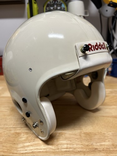 RIDDELL Vintage white VSR-3 FOOTBALL HELMET SHELL and complete padding ...