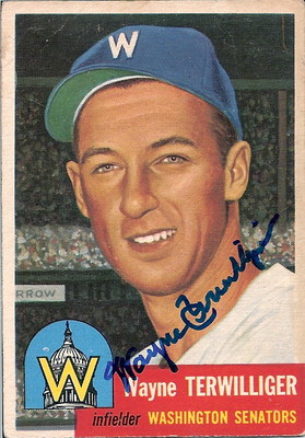 WAYNE TERWILLIGER 1953 TOPPS # 159 AUTOGRAPHED CARD !!! | eBay
