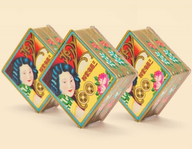 Sam Fong Vintage Box Traditional Chinese Hoi Tong Pressed White Powder ...