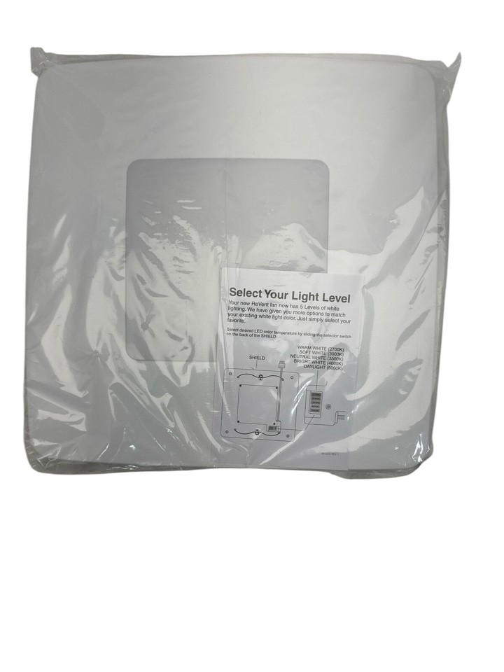 Revent 110 CFM Bath Exhaust Fan With LED Light And Clean Cover RVL110 ...