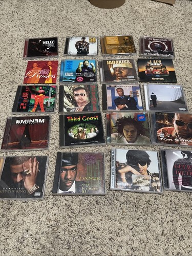 Rap / Hip-Hop CD Lot Of 20: Eminem, Nelly, DJ Khaled, MC Hammer & More ...