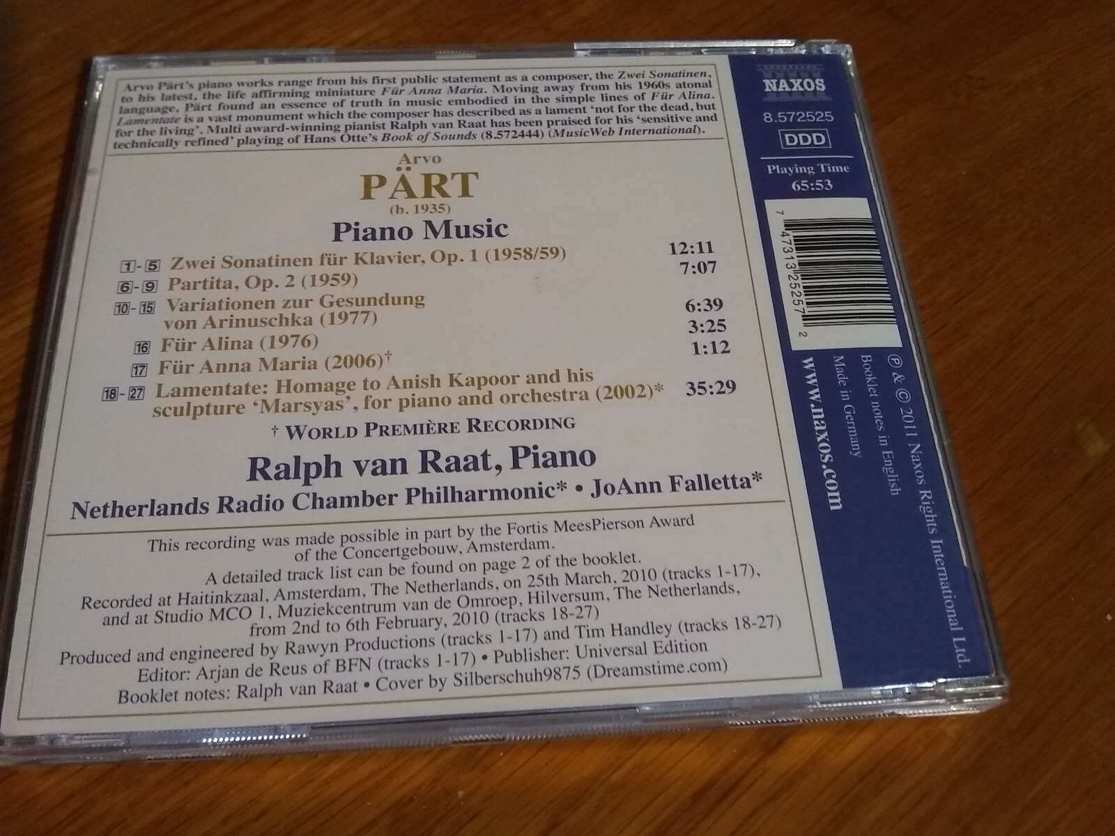 Arvo Part Piano Music CD | eBay