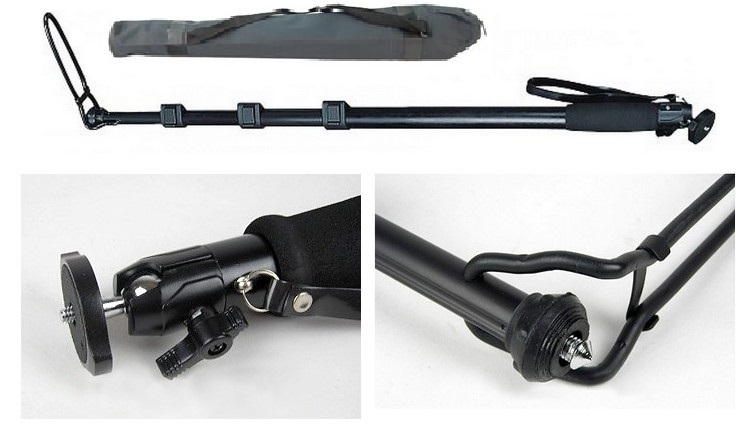 4-Section Extendable up to 68" Lightweight Aluminum Monopole for Camera ...