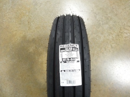 New 7.60-15 Regency I-1 AG Rib Plus Farm Implement Tire 8 ply Tubeless ...