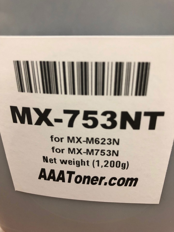 (1,200g) MX-753NT Toner Refill for Sharp MX-M623N, MX-M753N (Refill ...