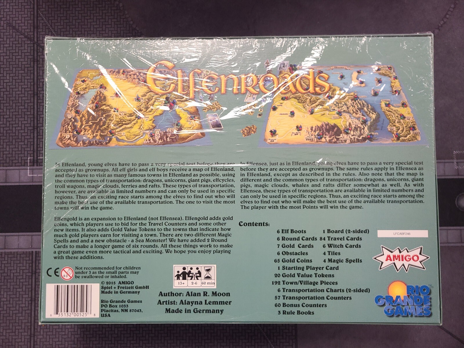 RARE ELFENROADS ELFENLANDS GAME COMPLETE OUT OF PRINT ALAN MOON TICKET ...