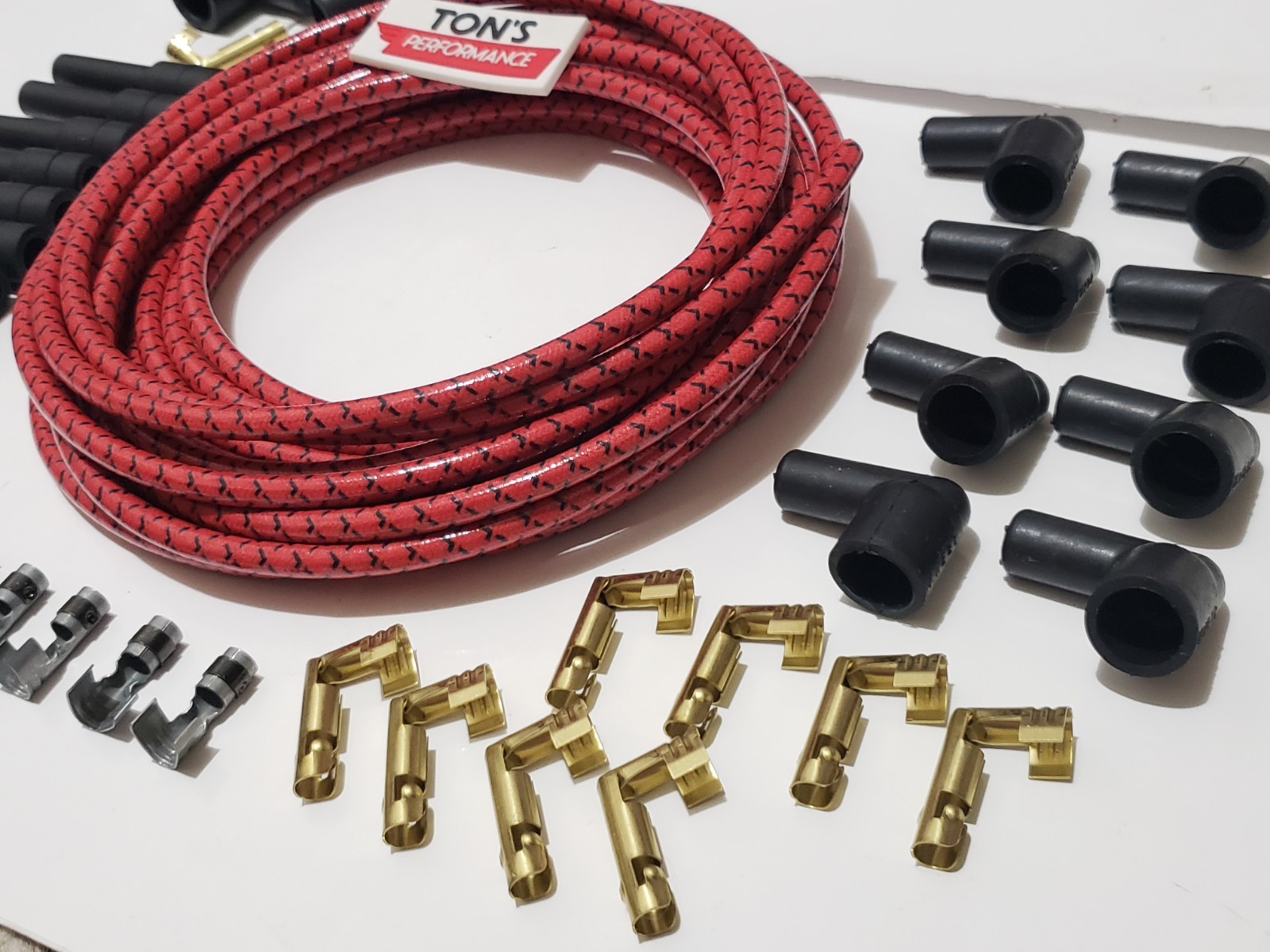 DIY Universal Cloth Covered Spark Plug Wire Kit Set Vintage Wires v6 v8 ...