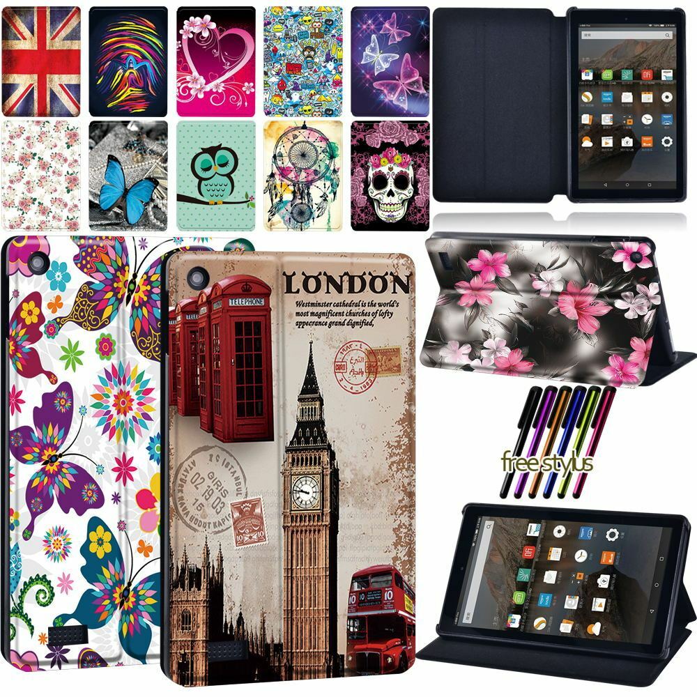 Leather Stand Cover Case For Amazon Kindle fire 7 5th/7th/9th ...