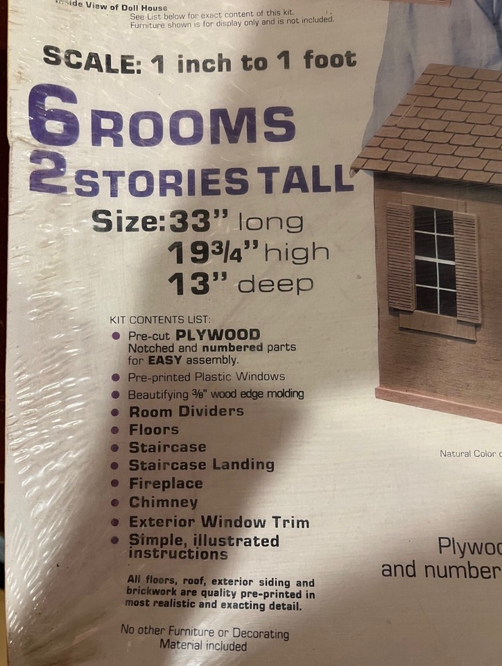 Antique 1979 Colonial Dream Wood Doll House by Arrow Handicraft Corp ...