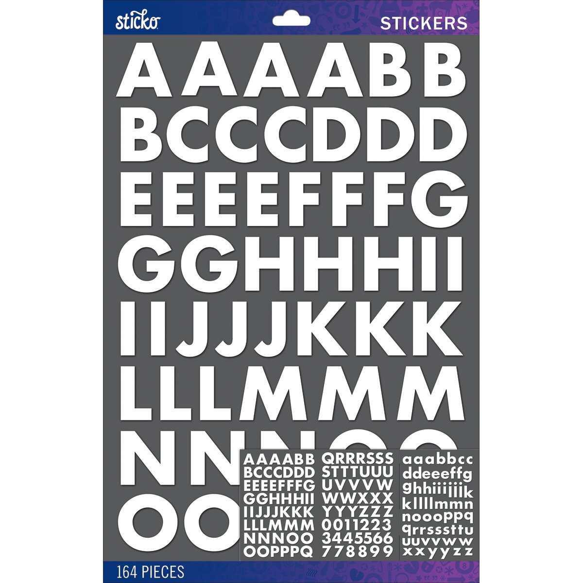 Sticko Alphabet Futura Bold Stickers, Large, White | eBay
