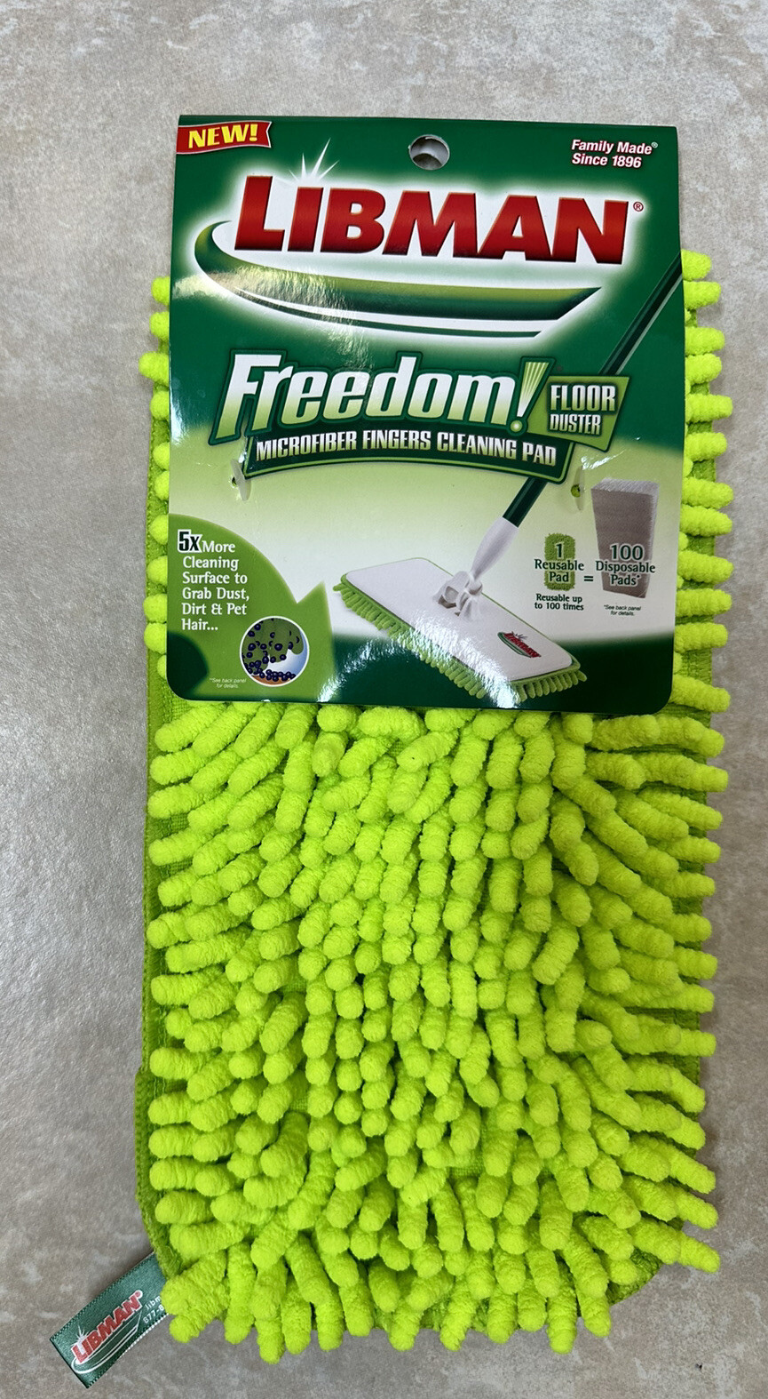 1) Libman Freedom! Floor Duster Refill Pad Microfiber Machine Washable ...