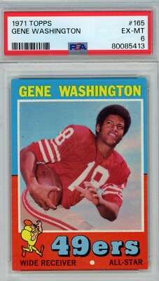 1971 Topps Gene Washington San Francisco 49ers #165 NFL PSA EX-MT | eBay