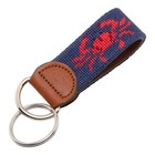 Crab Leather Handstitched Needlepoint Key Fob or Keychain - Handmade | eBay