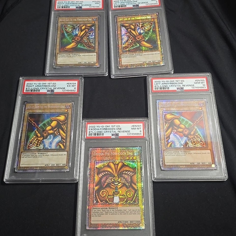 Yu-Gi-Oh! TCG 5 Pieces Of Exodia 1st Ed CRYSTAL REVENGE STARLIGHT RARE ...