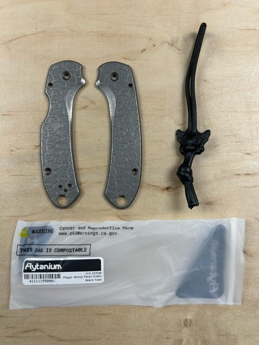 Playge x Flytanium Para 3 Scales - Stonewashed Titanium w/ Fly Lanyard Bead | eBay