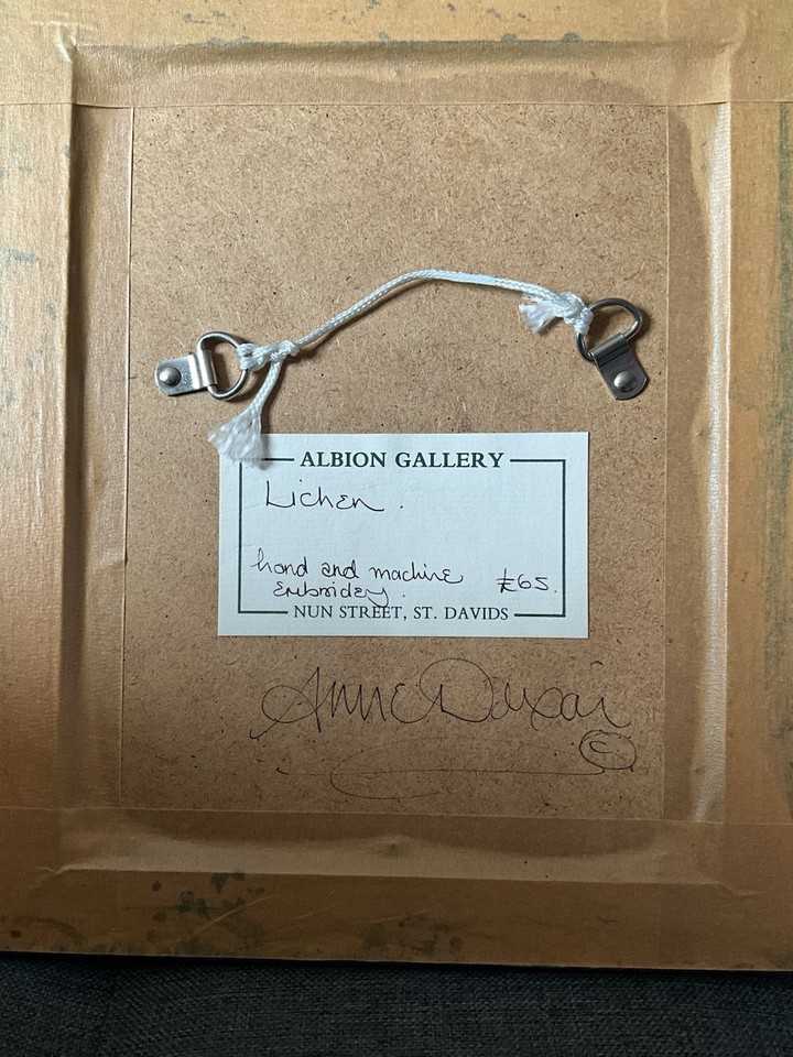 HAND & MACHINE EMBROIDERED PICTURE -LICHEN | eBay UK