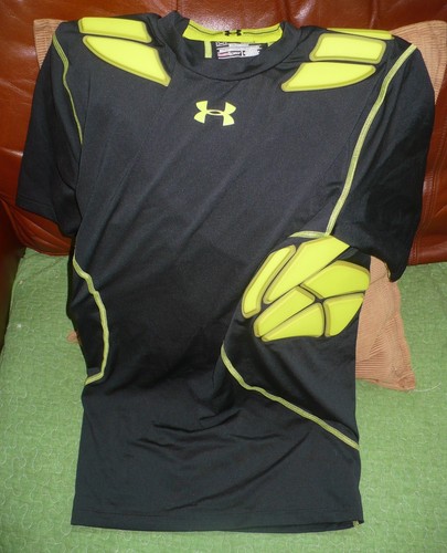 Mens UNDER ARMOUR Game Day Football Compression Shirt w/ Hex Padding Sz ...