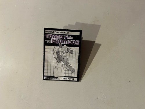 G1 Transformers Original 1985 Combaticon ONSLAUGHT Instruction Booklet ...