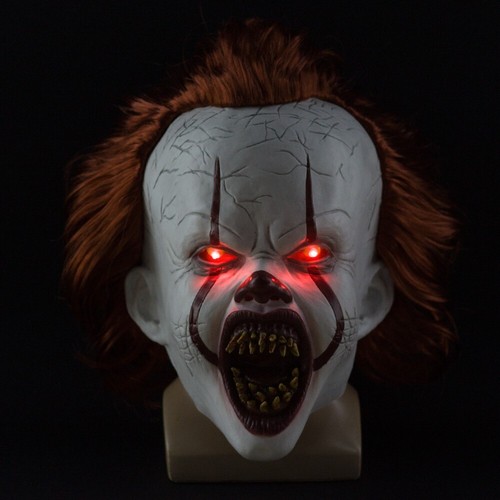 Mask Pennywise Clown Mask Full Head Halloween Cosplay Scary with LED ...