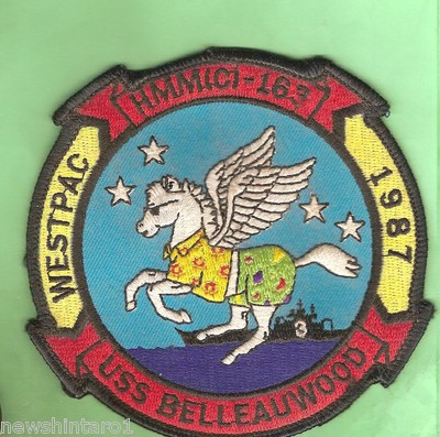 #D14. 1987 NAVAL CLOTH PATCH - USS BELLEAUWOOD | eBay