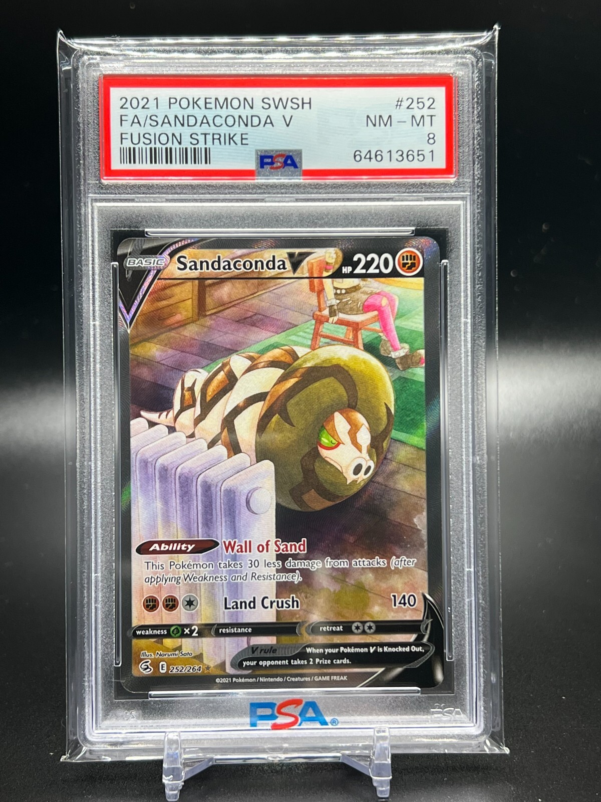 2021 Pokemon Sandaconda V 252 Fusion Strike Alt Art PSA 8 | eBay