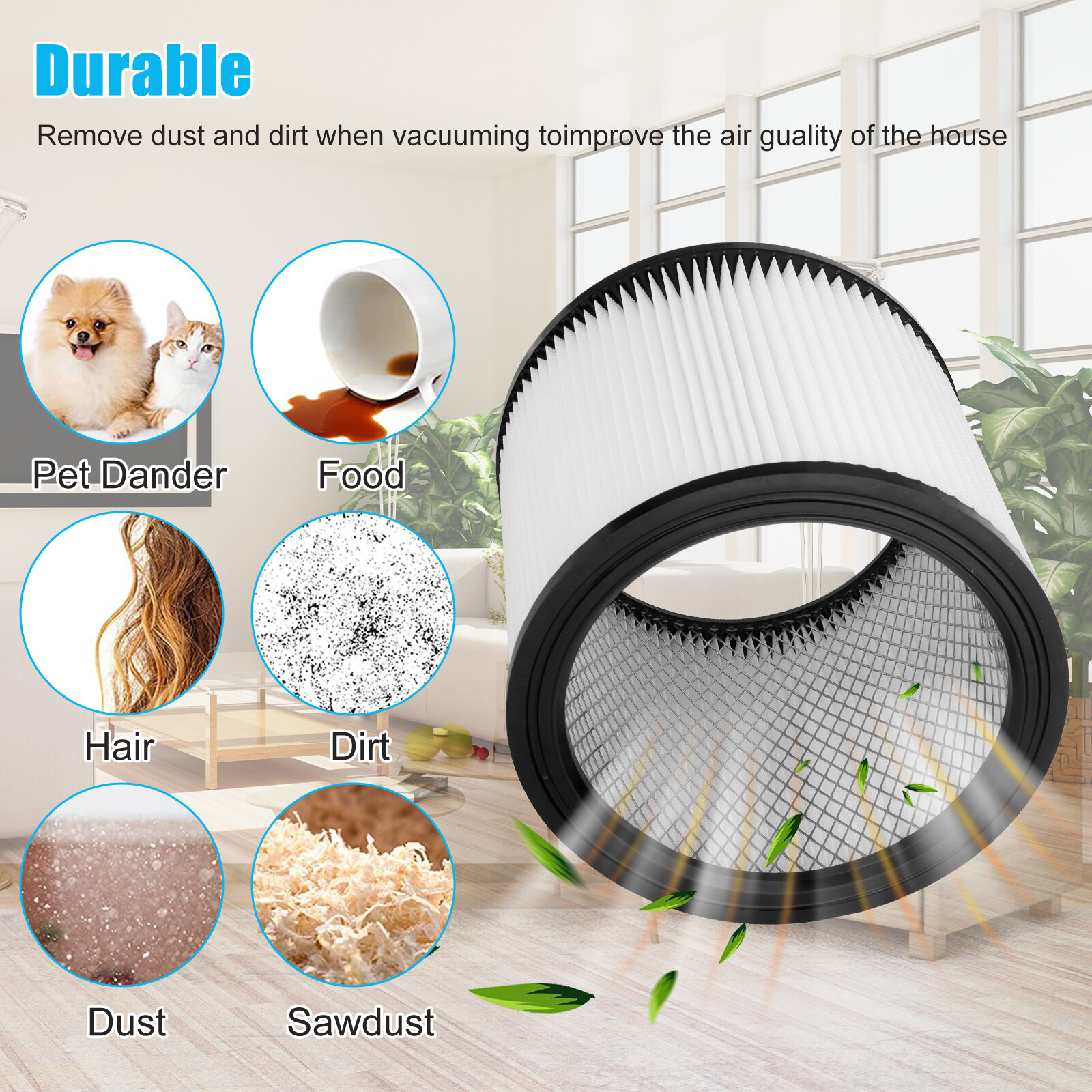 Wet/Dry Cartridge Filter For Shop-Vac Vacuum Cleaner Accessories 90304 ...