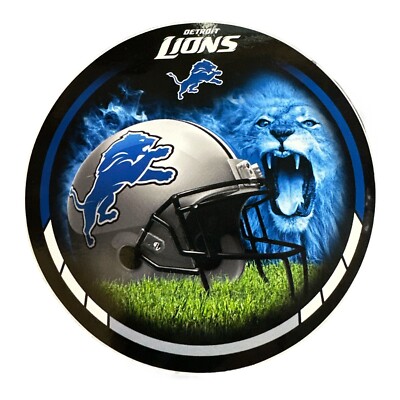 NFL Detroit Lions Round Decal 4.5" | eBay
