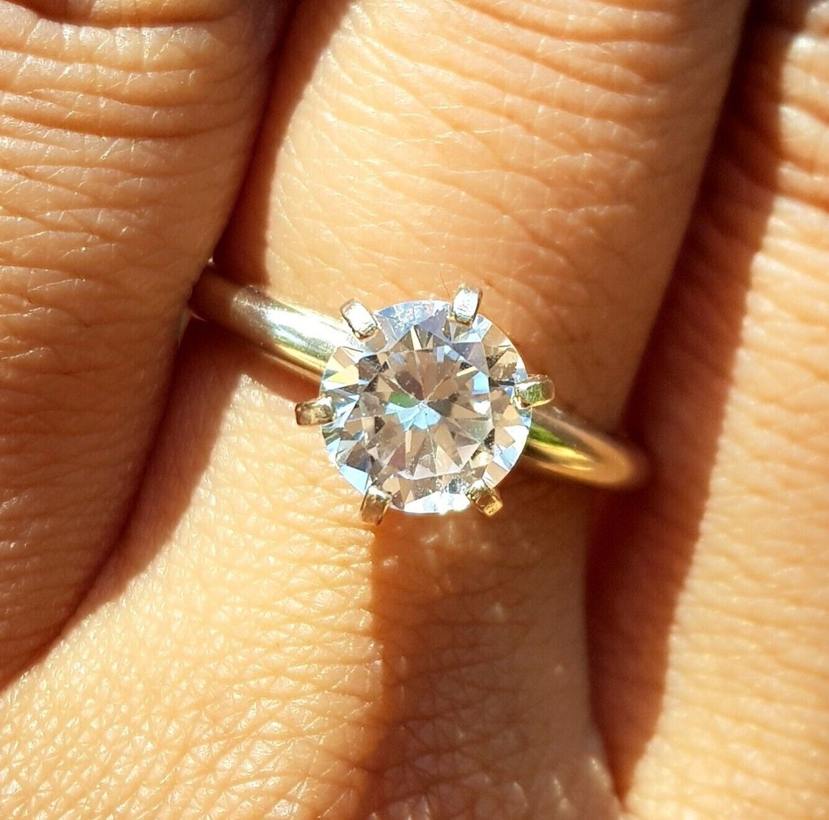 Natural White Sapphire Engagement Rings