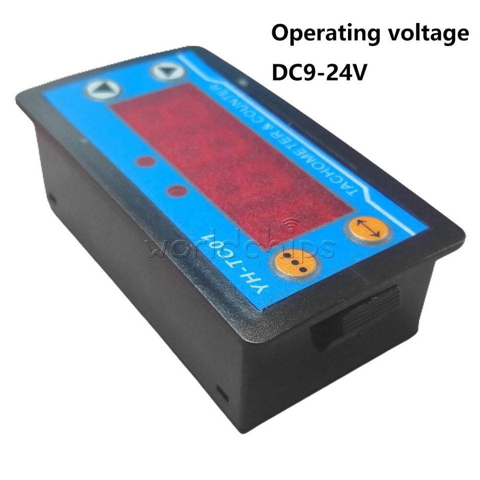 YH-TC01 DC9-24V 4-digit 0.56" Digital Tachometer Sensor Motor ...