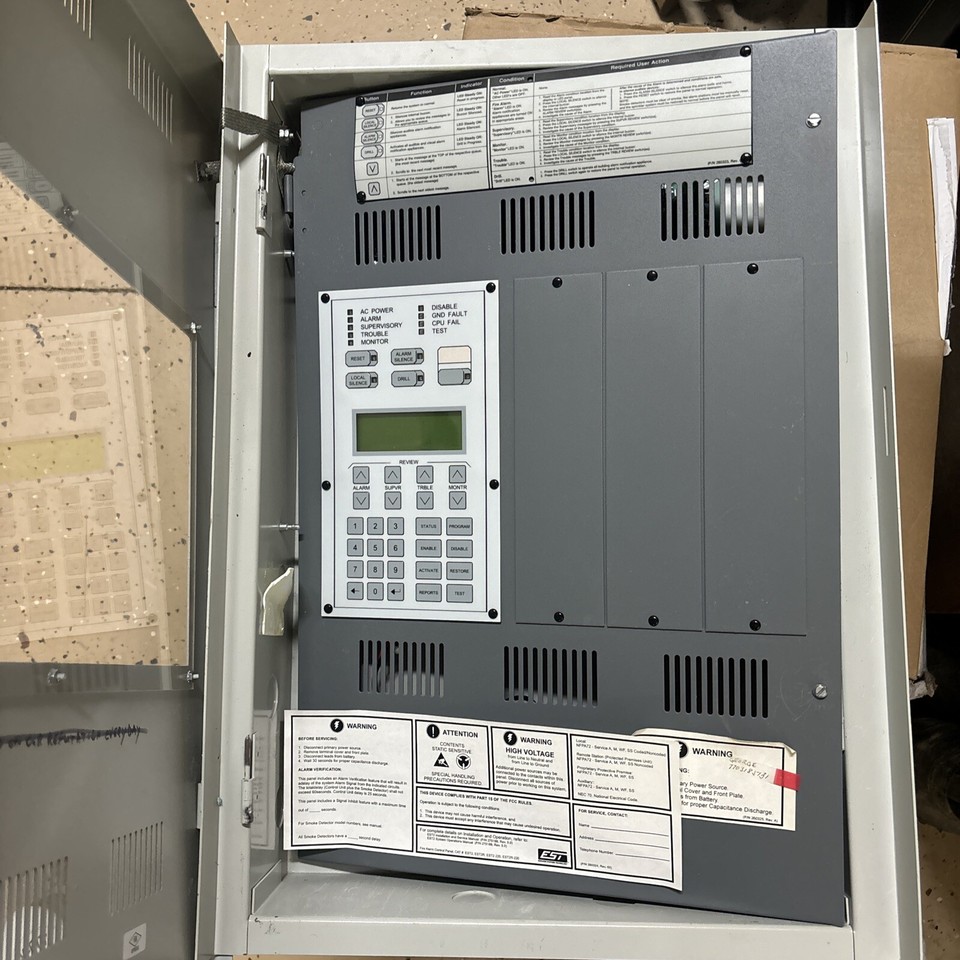 Edwards System Technology EST2 Fire Alarm Panel w/ Enclosure No Key ...