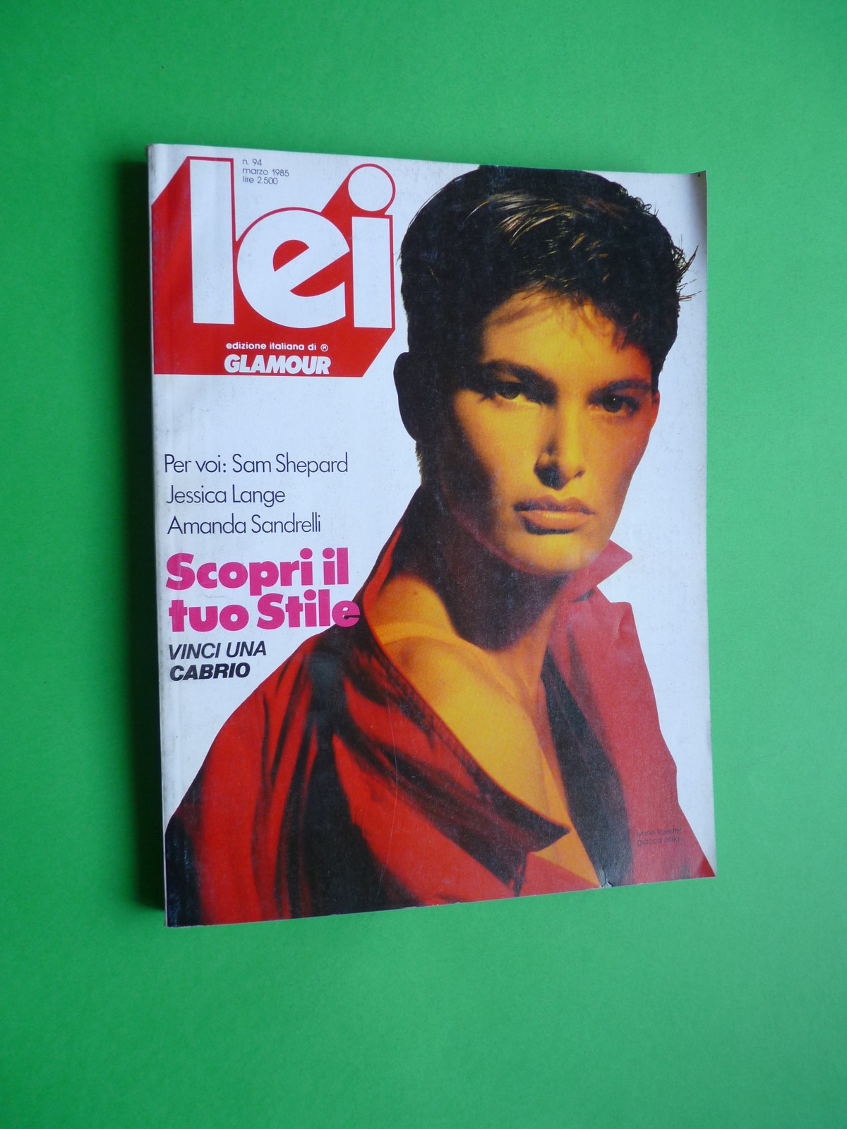 LEI Glamour Marzo 1985 94 March koester lynne Sam Shepard Jessica Lange ...