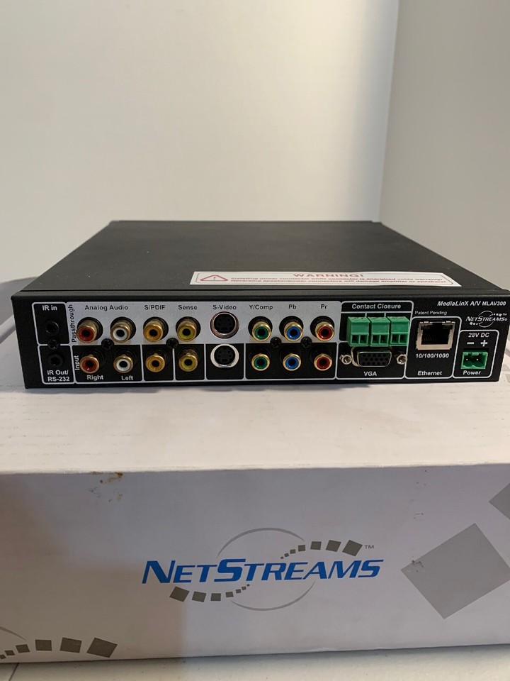 NetStreams MediaLinX NS-MLAV300 IP-Based Audio/Video Encoder New (OR2 ...