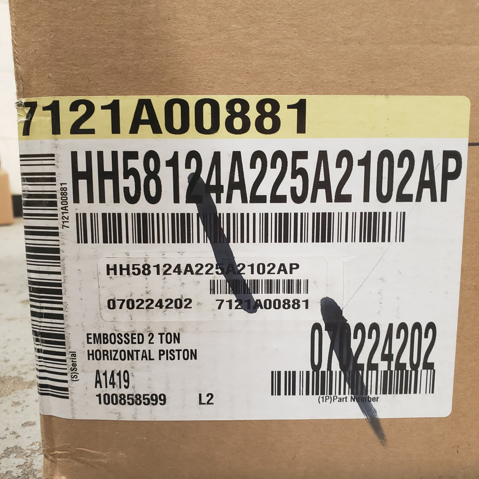 ADP 2 Ton Cased Horizontal Slab Evaporator Coil - HH58124A225A2102AP ...