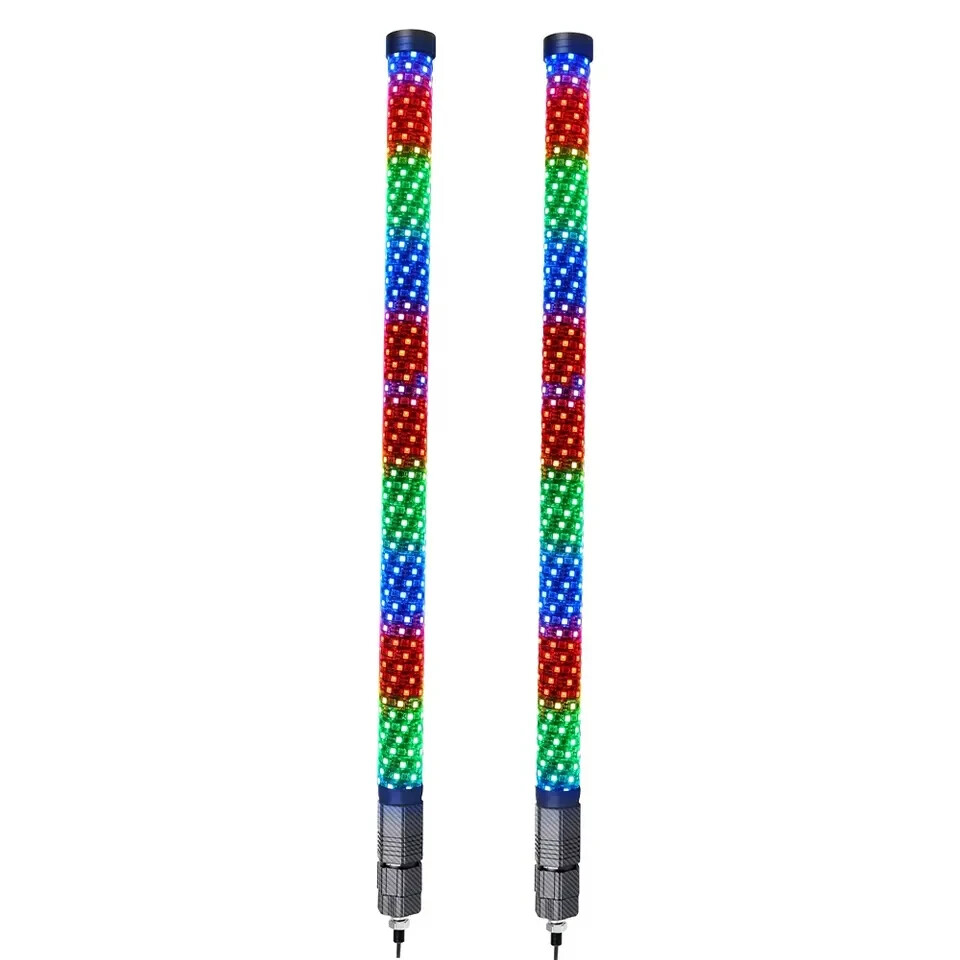 4ft Fat LED Whip APP Controlled Antenas De LED Quick Release Whip Light ...