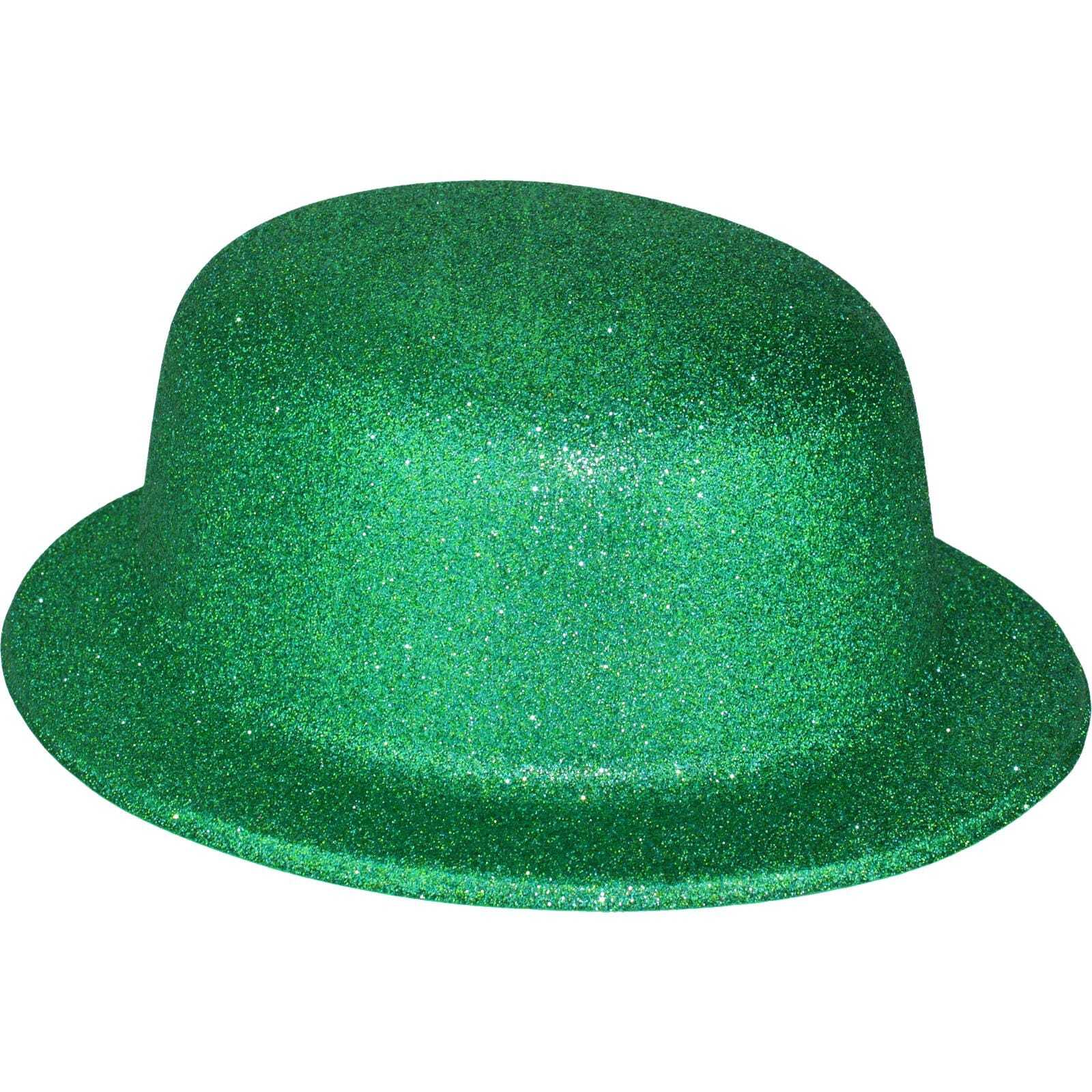Green Glitter Bowler Hat Dance New Year St Patrick's Day Party Costume ...