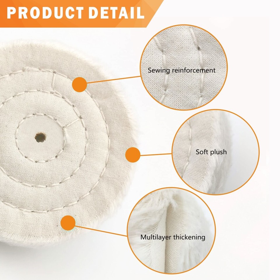 9X Polishing Buffing Pads Mop Wheel Buffer Pad Drill Attachment for Car ...