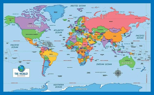 World Map For Kids With Countries