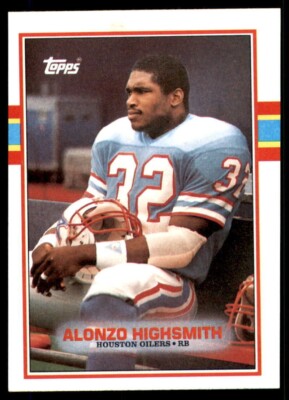 1989 TOPPS - NFL Football Trading Card #96 🏈 ALONZO HIGHSMITH, Houston ...