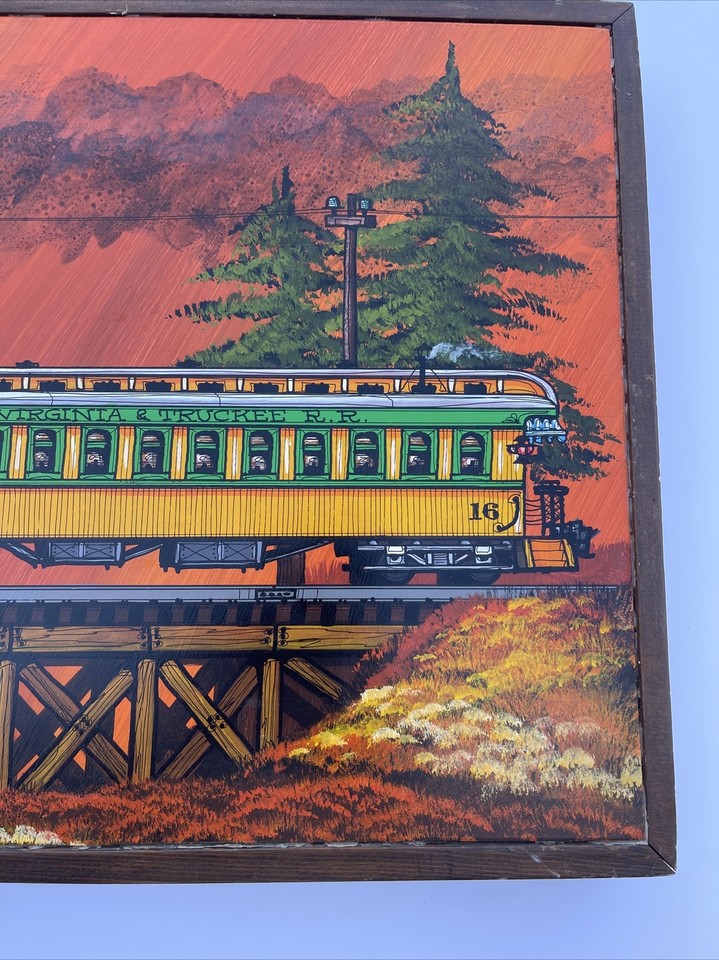 FRED BONN PAINTING LARGE AMERICAN LISTED REGIONALISM AVIATION RAILROAD ...