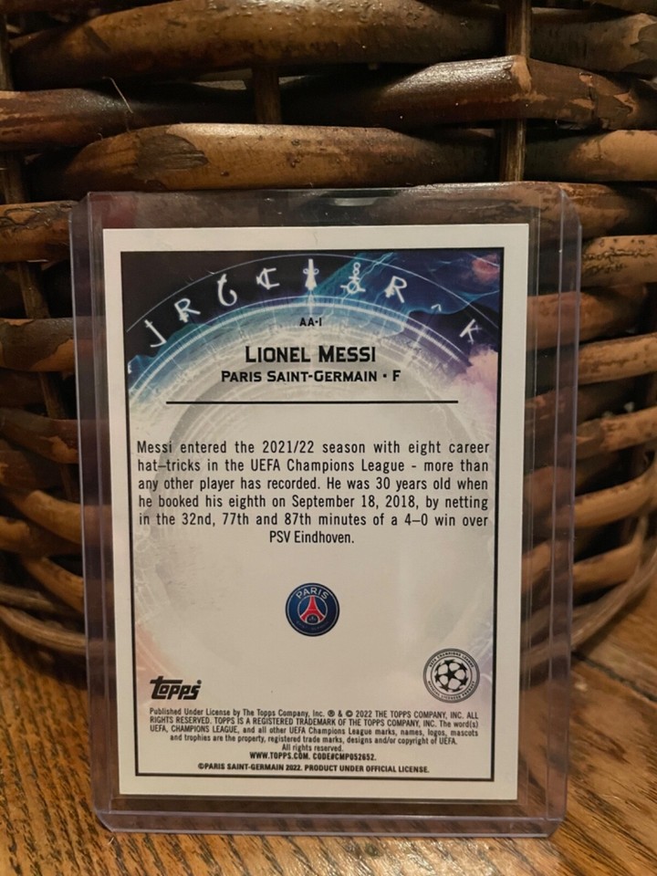 2021-22 Topps Chrome Merlin UEFA Lionel Messi Ageless Alchemy Silver ...