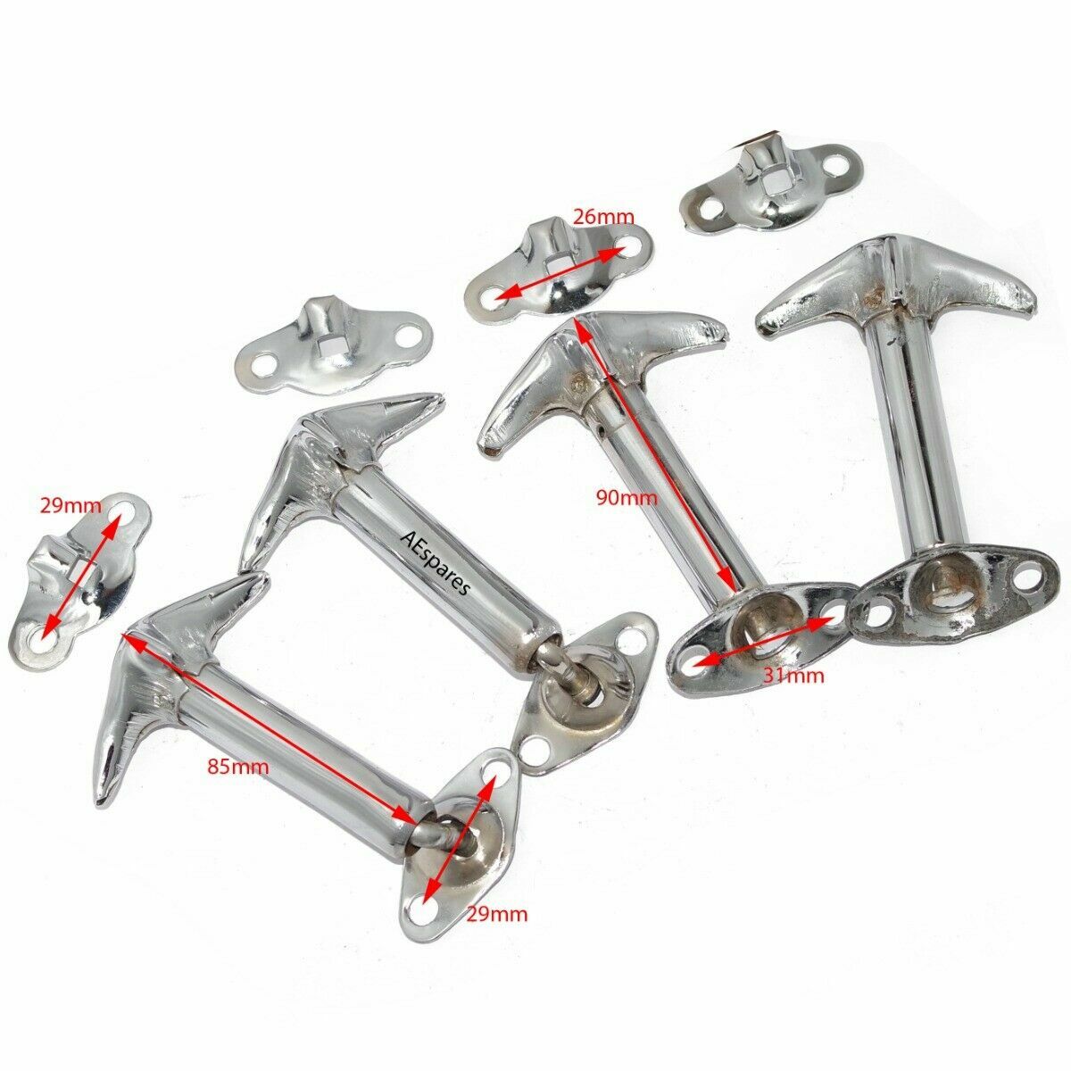 Bonnet Hood Clip Latch Kit Set of 4 Chrome For Jeep Wrangler Willys ...